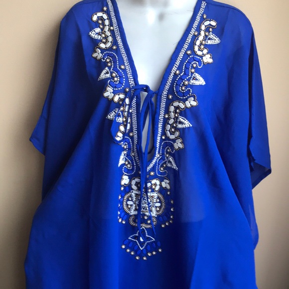 Swim | Beaded Plus Size Cover Up 2x 3x | Poshmark